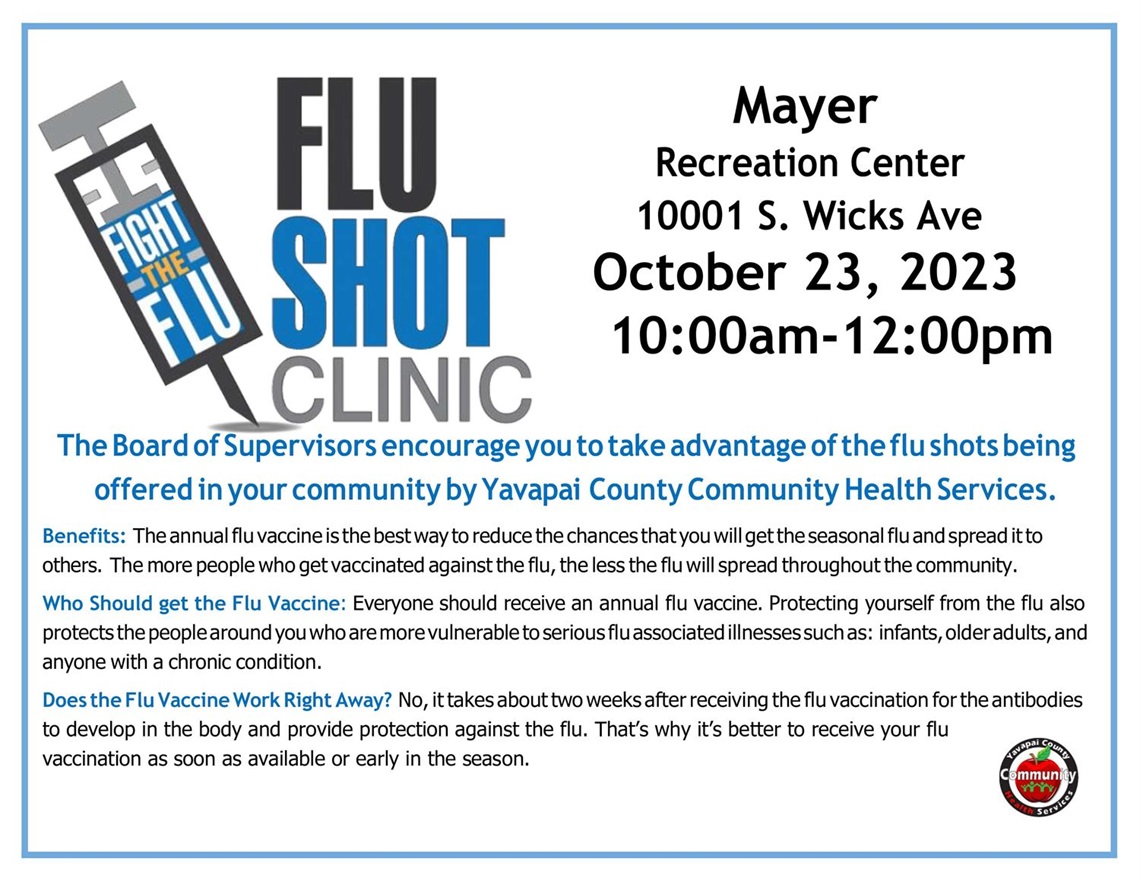 Flu Shot Clinic - Mayer - Yavapai, AZ