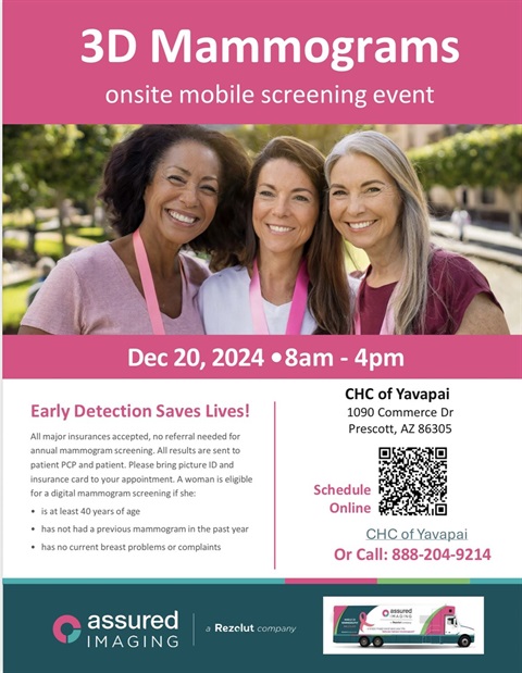 3D Mammograms onsite mobile screening event - Yavapai, AZ